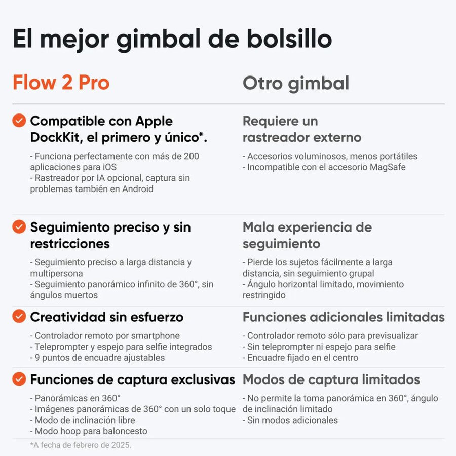Insta360 Flow 2 Pro Gris | Apple DockKit + Paneo 360° Colombia